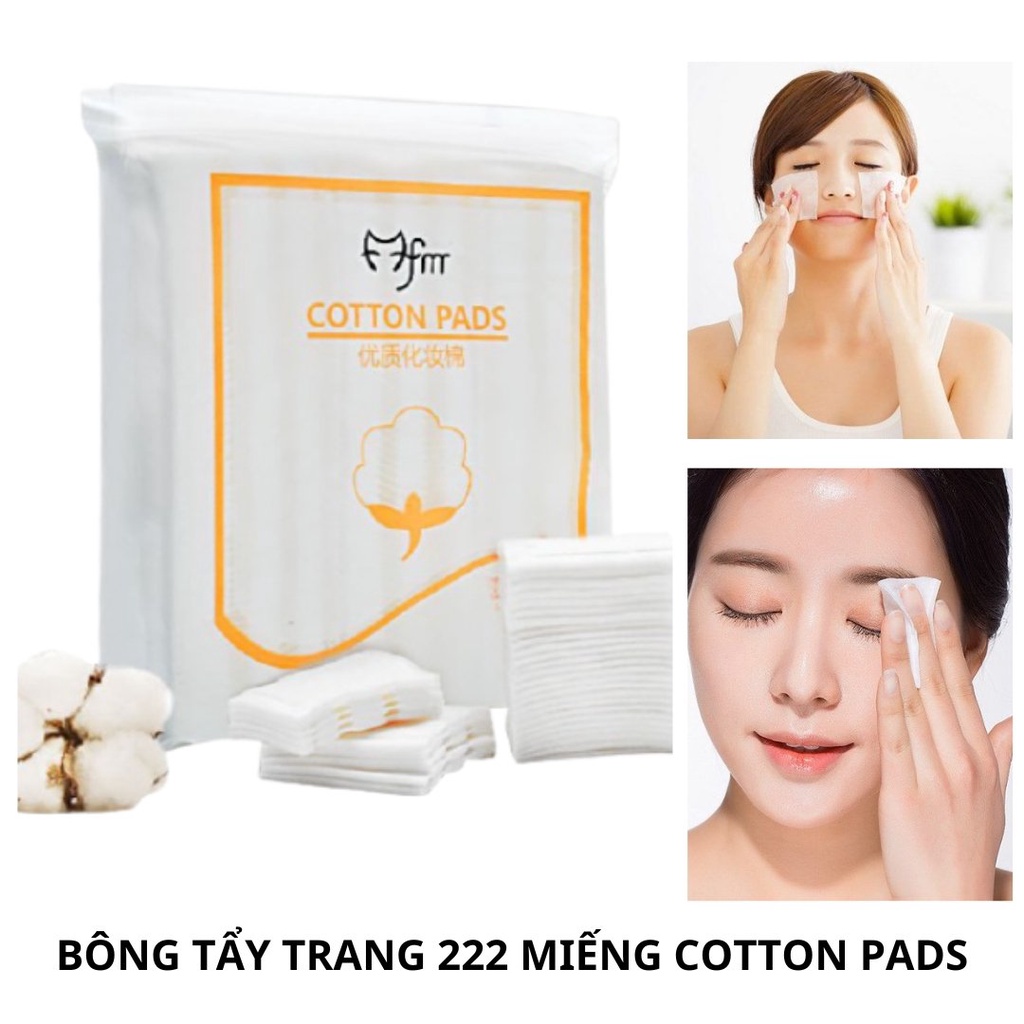 Túi bông tẩy trang 222 miếng cotton pads 3 lớp | Shopee Việt Nam