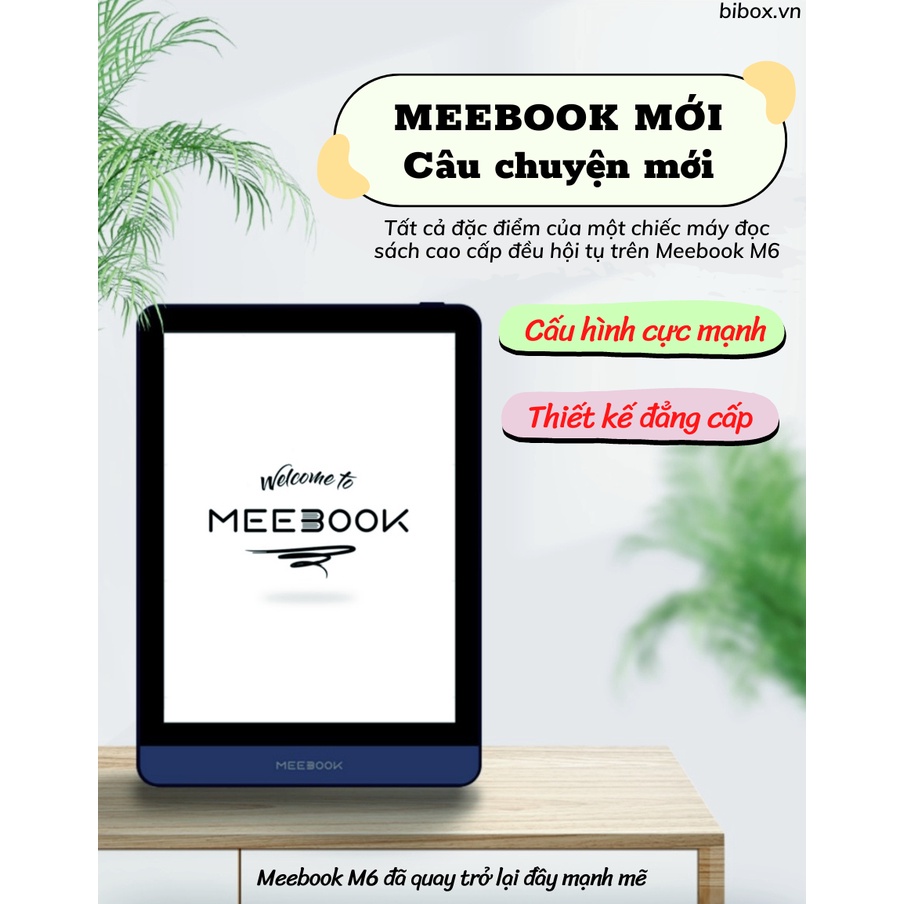Máy đọc sách Meebook M6 + Bao da + miếng dán màn hình tặng Kho sách của Bibox | Shopee Việt Nam