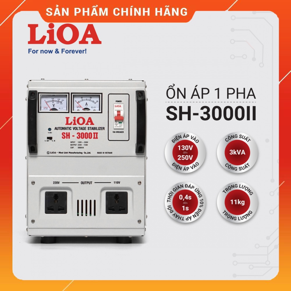 Ổn áp LiOA 3KVA 1 pha chính hãng Nhật Linh 3KW 3000VA 3000W 3 ký | Shopee Việt Nam