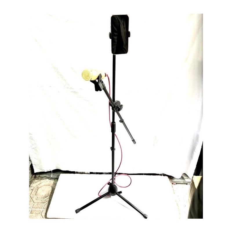 Chân đế micro đứng Boom Mic Stand dùng micro và kẹp điện thoại | Shopee ...