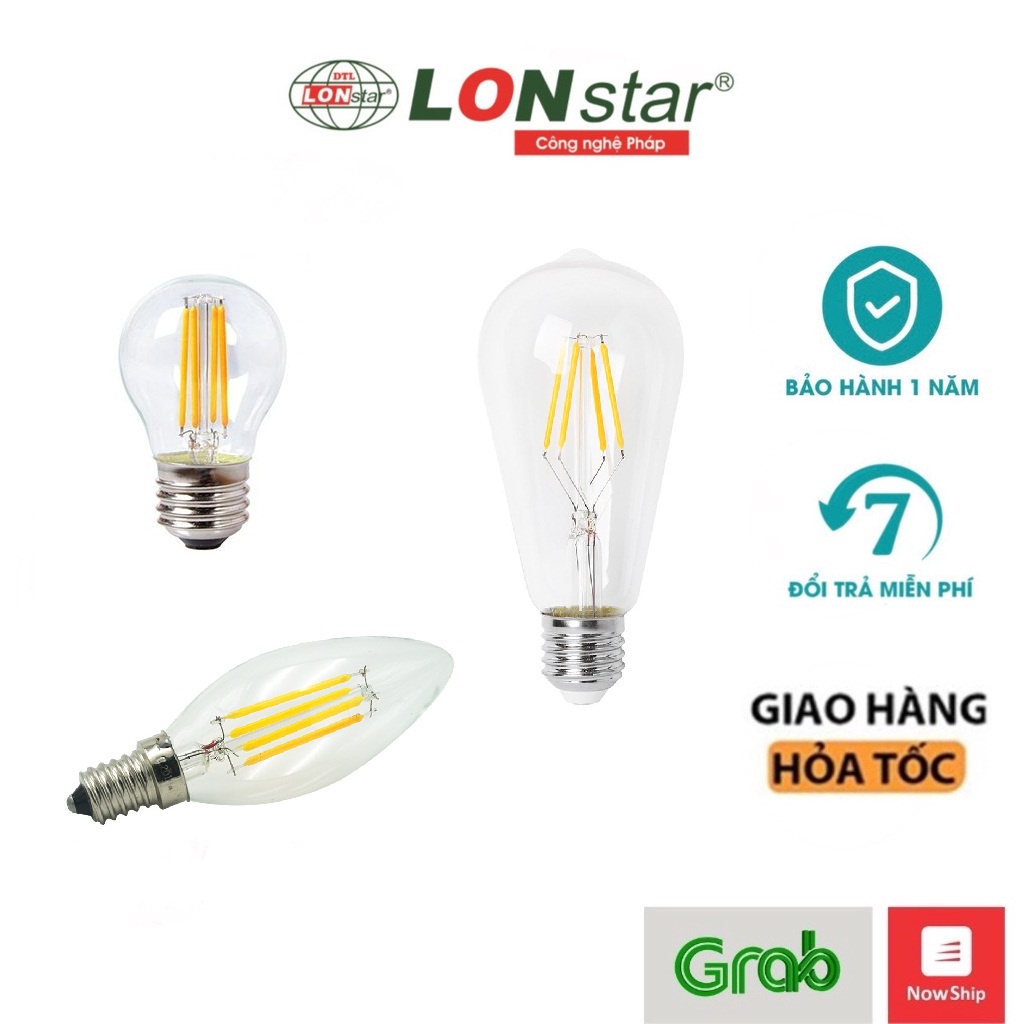 Bóng Edison C35, ST64 quả nhót / led râu (bóng nến) 4w đuôi E14/E27 ánh ...