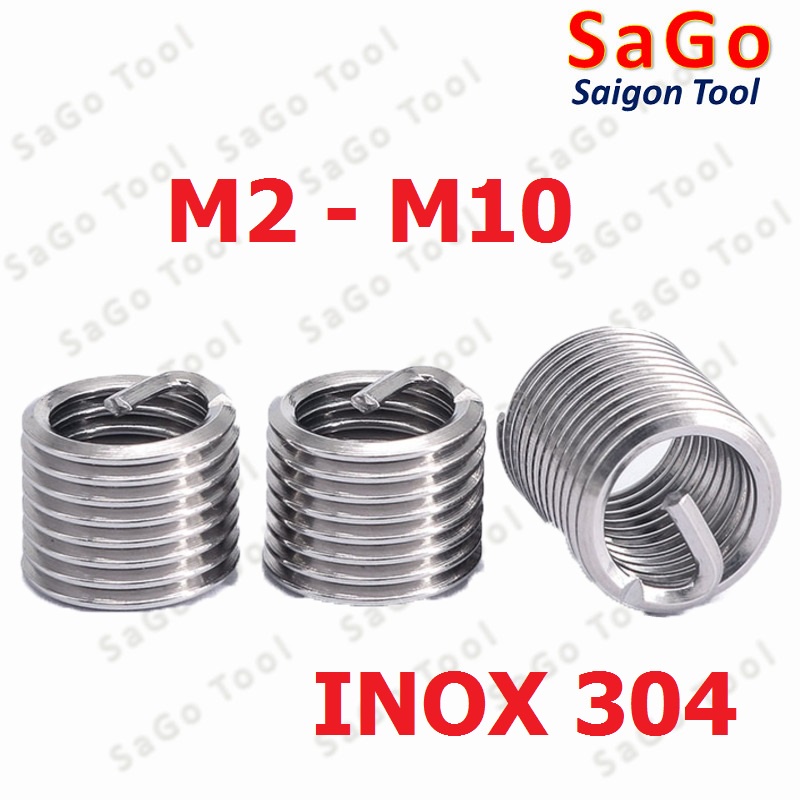 Ren cấy ốc Inox 304 ren cấy helicoil M2-M10 (10 con) | Shopee Việt Nam