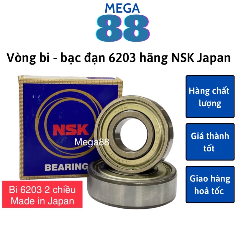 Vòng bi, bạc đạn máy giặt 6203 NSK Japaan - bi máy giặt 6203 | Shopee ...