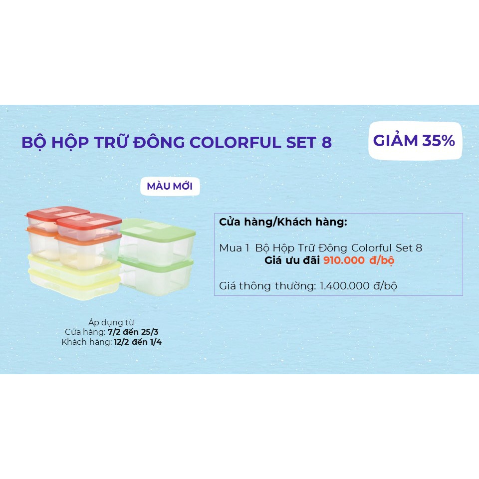 Bộ hộp trữ đông Freezermate Colorful Set 8 | Shopee Việt Nam