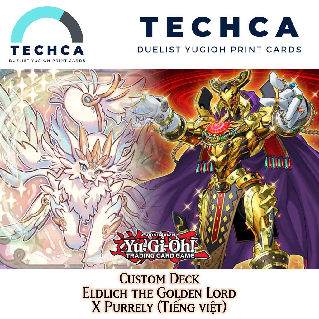 Bài In Tiếng Việt - Bộ bài Yugioh - Custom Deck - Eldlich the Golden Lord X Purrely | Shopee ...