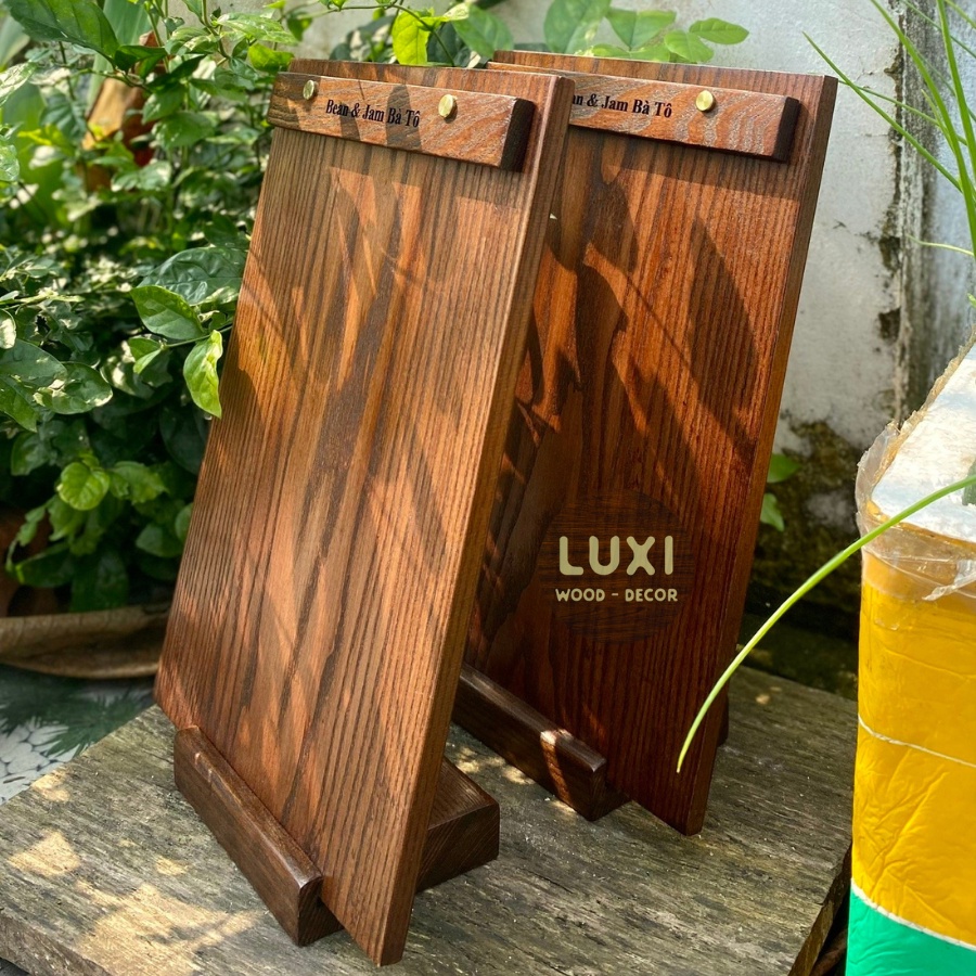 Bảng gỗ kẹp menu A4 dành cho nhà hàng, quán cofee – LUXI DECOR | Shopee ...