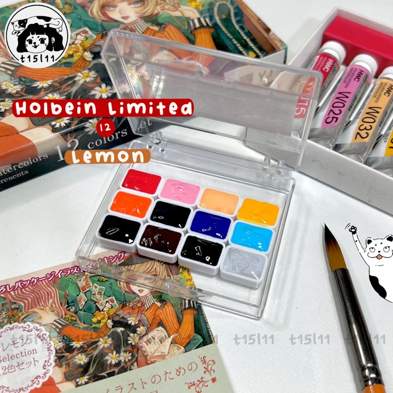 [t15l11] Pocket 12 màu nước Holbein Hạng Hoạ Sĩ Limited Lemon/Shigure 0 ...