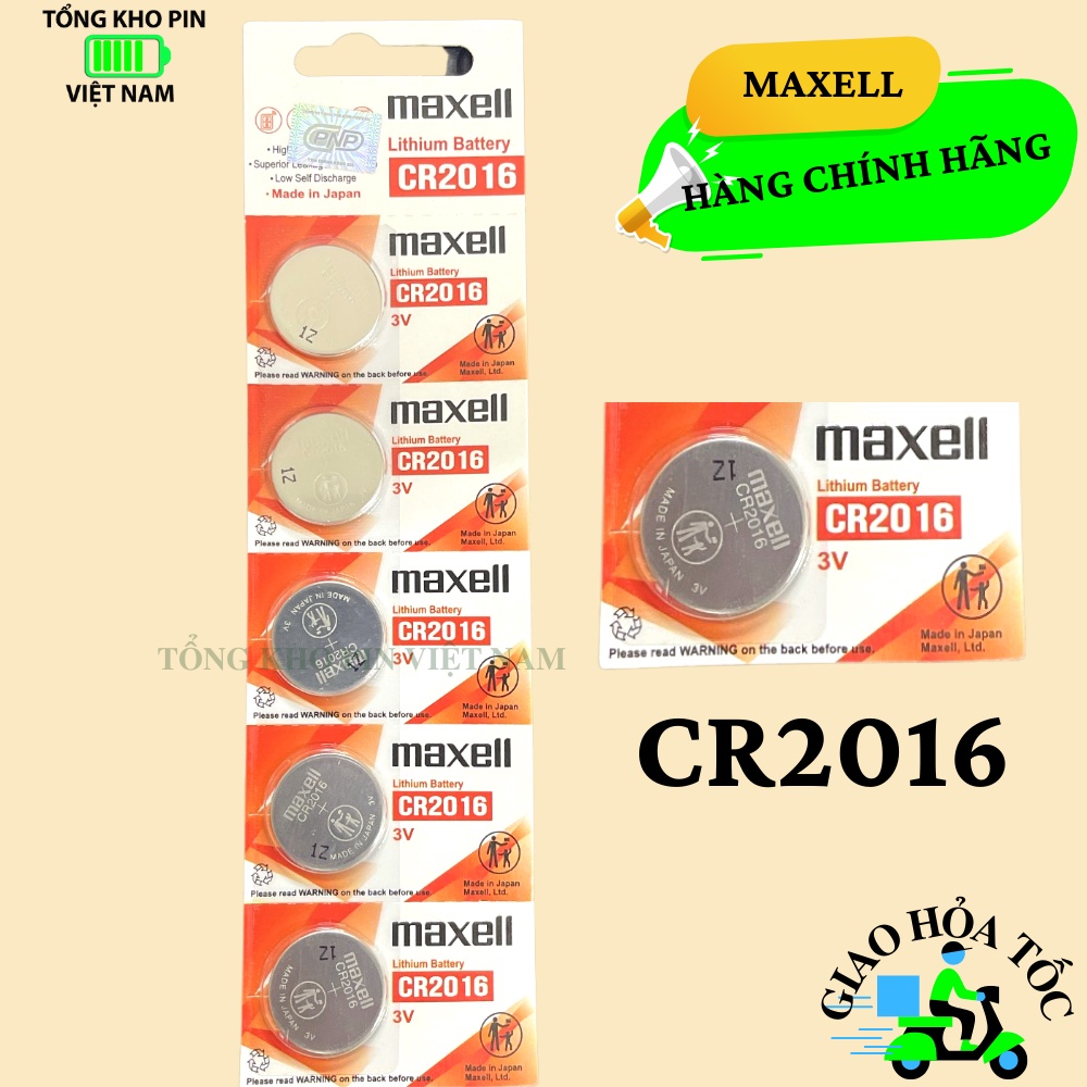 Pin cúc áo Cr2016 Maxell Lithium 3V Made in Japan | Shopee Việt Nam