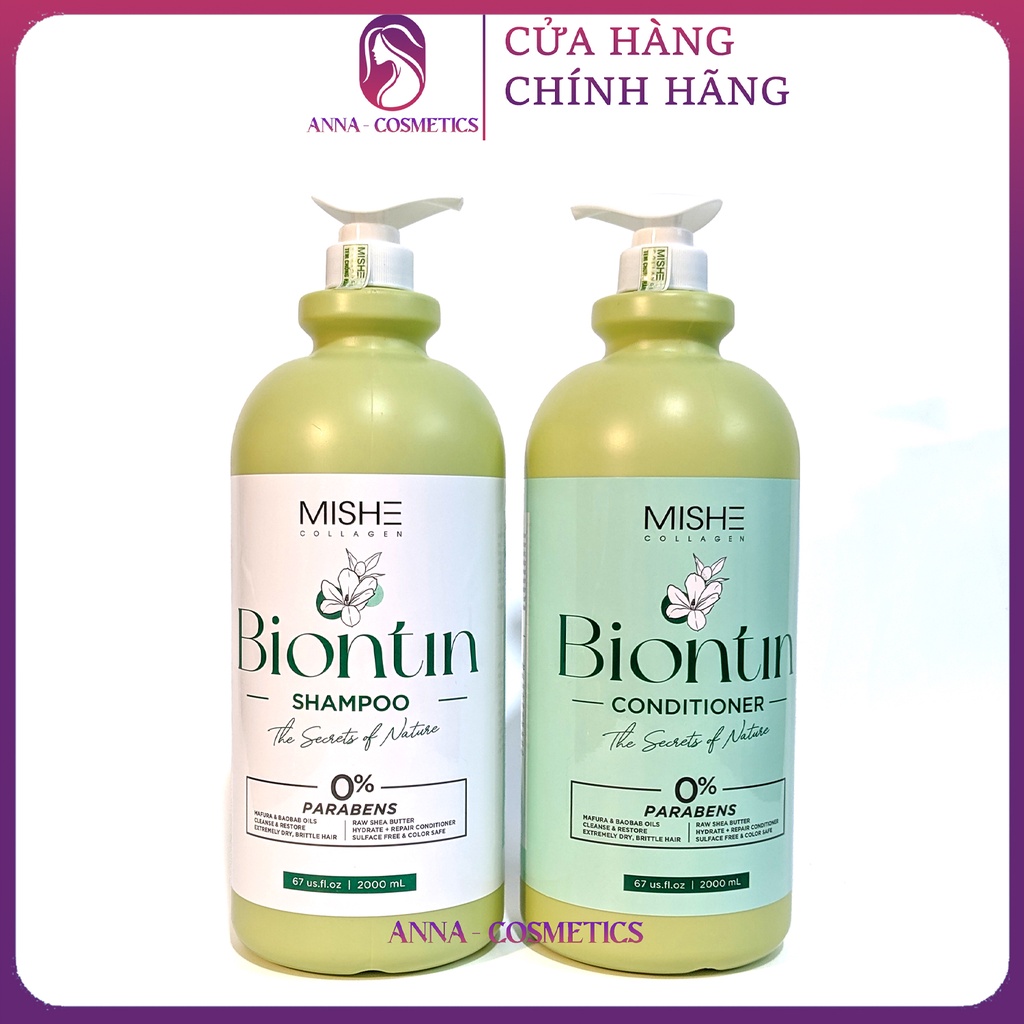 [CHÍNH HÃNG ]Gội Xả Mishe Collagen Biotin Dung Tích 2000mlx2 Bảo Vệ Da ...
