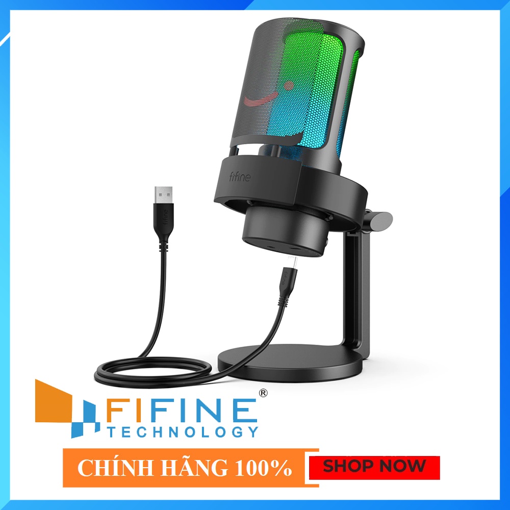 FIFINE A8 USB - Micrô Gaming Đổi Màu RGB | BH Chính Hãng | Shopee Việt Nam