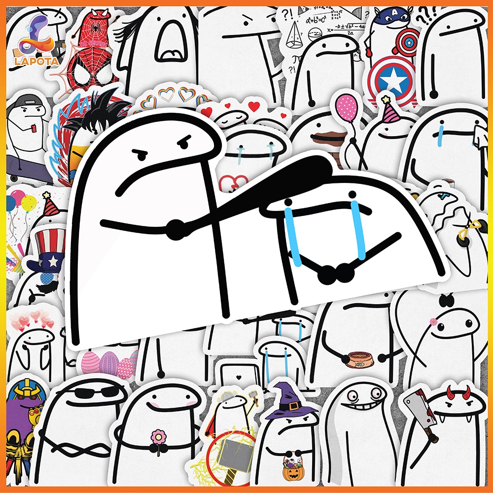 Set 50 cái Sticker Flork Meme chống nước, Hình Dán Flork giá rẻ, decal ...