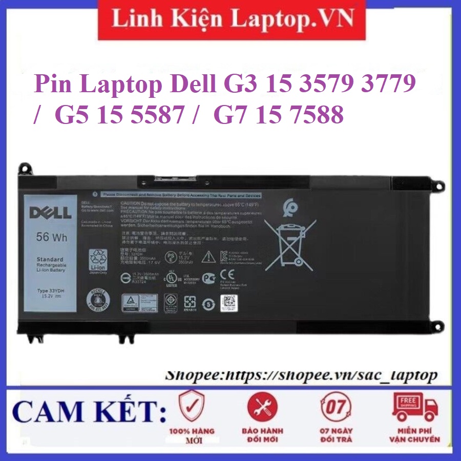 Pin Laptop Dell G3 15 3579 3779 / G5 15 5587 / G7 15 7588 | Shopee Việt Nam