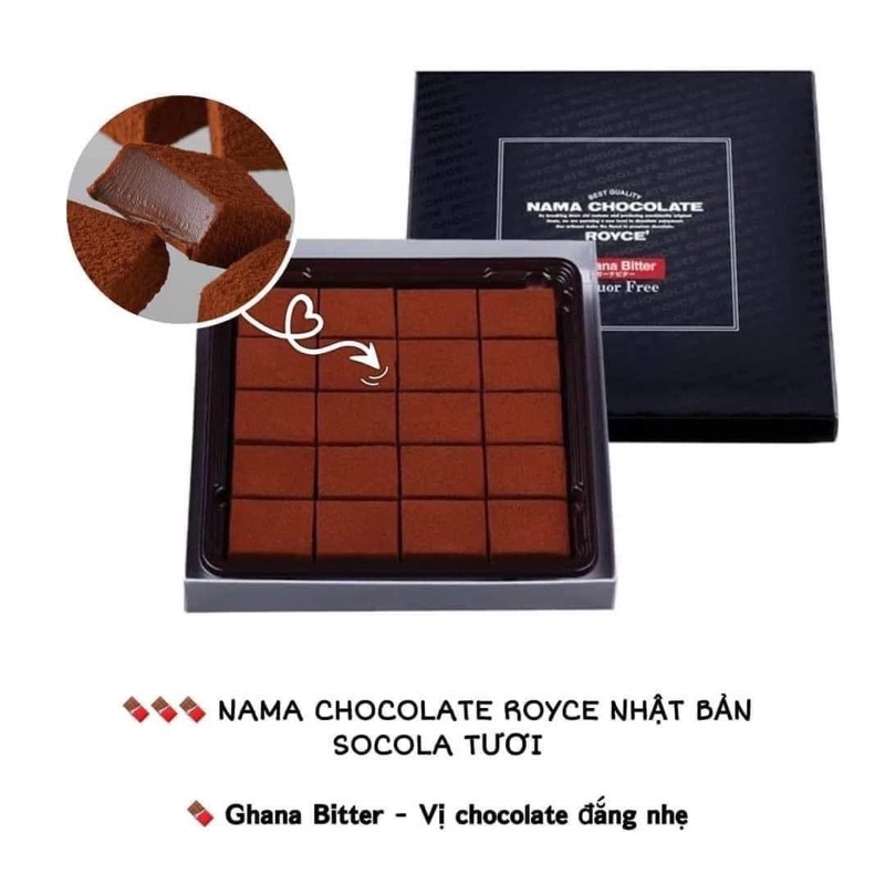 NAMA CHOCOLATE ROYCE GHANA BITTER - SOCOLA TƯƠI NHẬT BẢN | Shopee Việt Nam