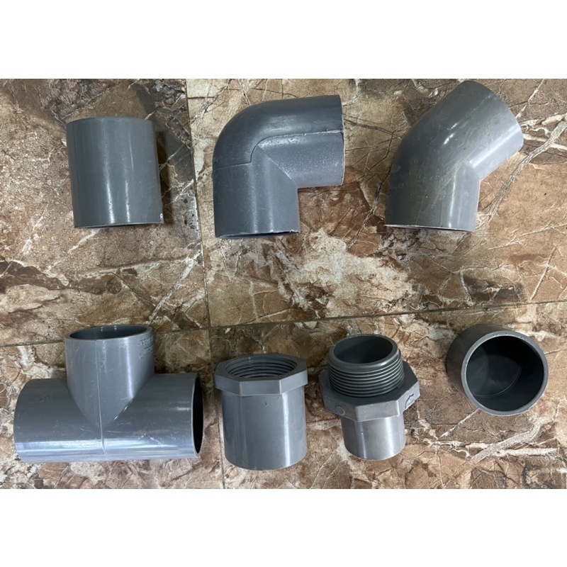 (phi 75) Măng sông ,Cút, Chếch, Tê, ren ngoài, Nút bịt 75 pvc Asico | Shopee Việt Nam