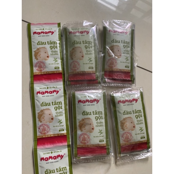 COMBO 3 gói dầu tắm gội thiên nhiên MAMAMY CHO TRẺ (5ml/gói) | Shopee ...