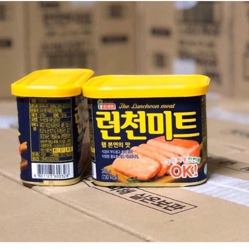 Thịt Hộp OK lotte / Hansung Hàn Quốc, thịt hộp Spam Hàn Quốc 340g- date ...
