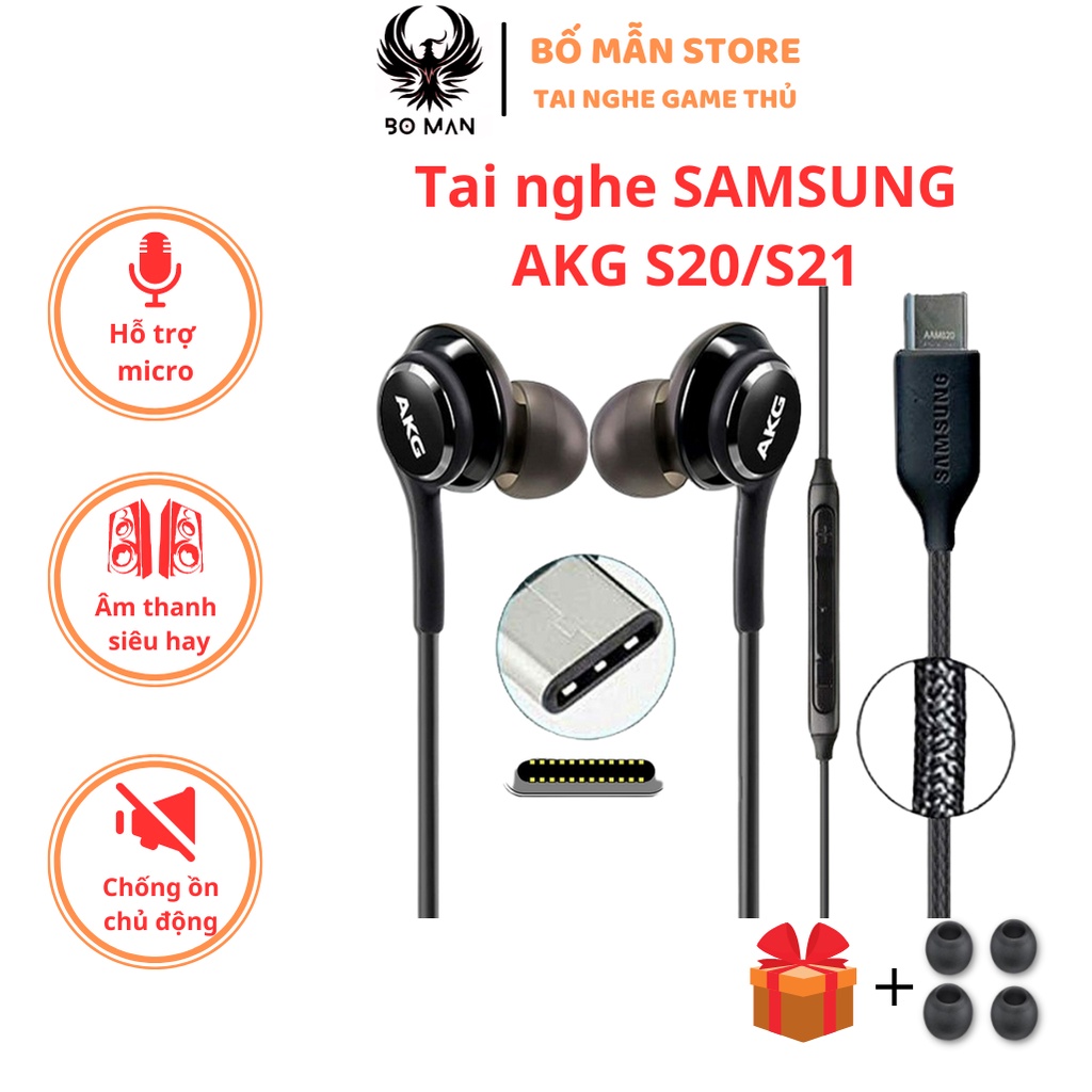 Tai Nghe Có Dây Samsung Akg Type C Note 10 Note20 S20 S21 S22, Tai Nghe Nhét Tai Gaming Phone ...
