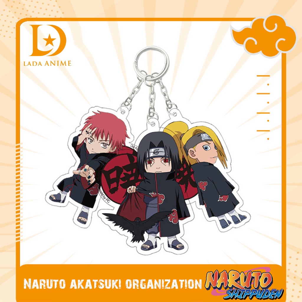 Móc khóa acrylic hình nhân vật anime Naruto nhóm Akatsuki, móc khóa ...