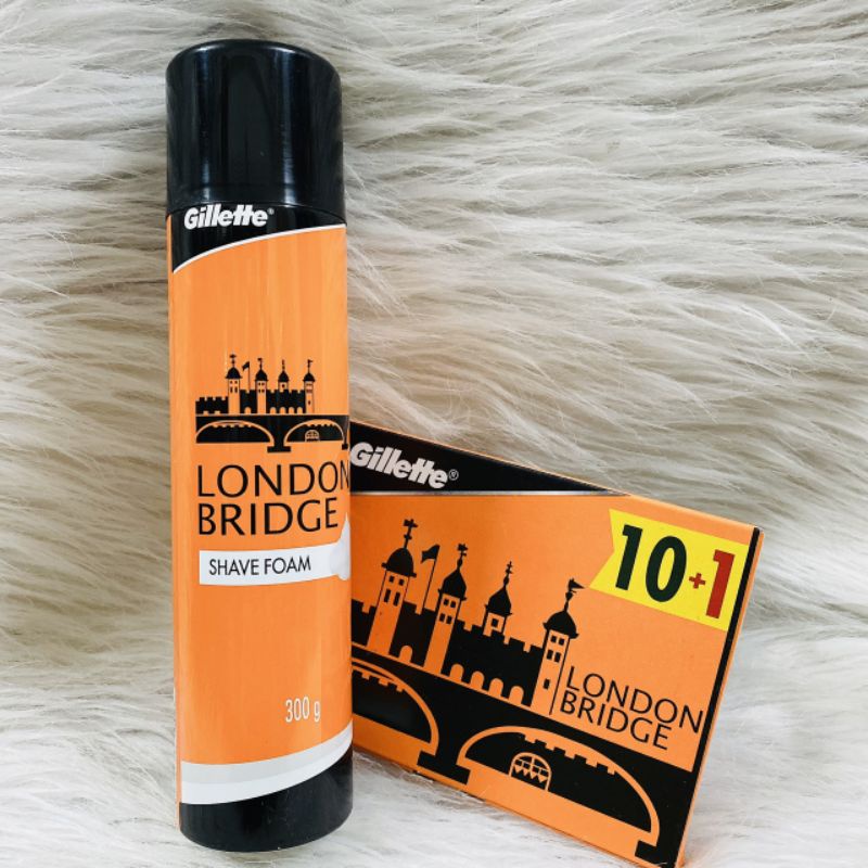 Combo 100 Lưỡi Dao lam GILLETTE LonDon Bridge + Kem Bọt Cạo Râu ...