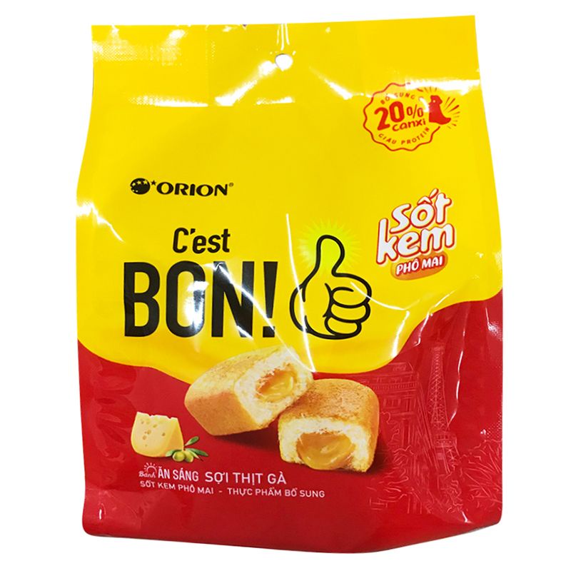Bánh Ăn Sáng C＇est Bon Sợi Thịt Gà Sốt Kem Phô Mai Orion Gói 101.5G (5 Bánh x 20.3G) | Shopee ...
