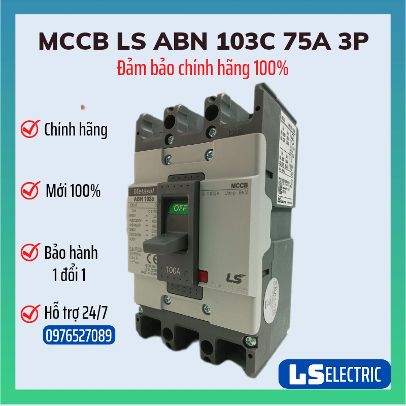 MCCB LS ABN103C 75A 3P 22kA | Shopee Việt Nam