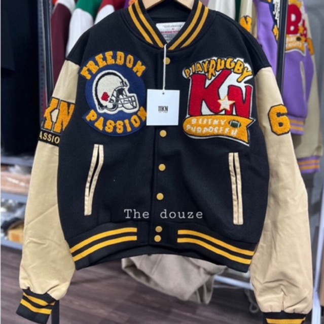 [ HÀNG SẴN ] Varsity 11KN chuần authentic- form Crop - varsity jacket ...