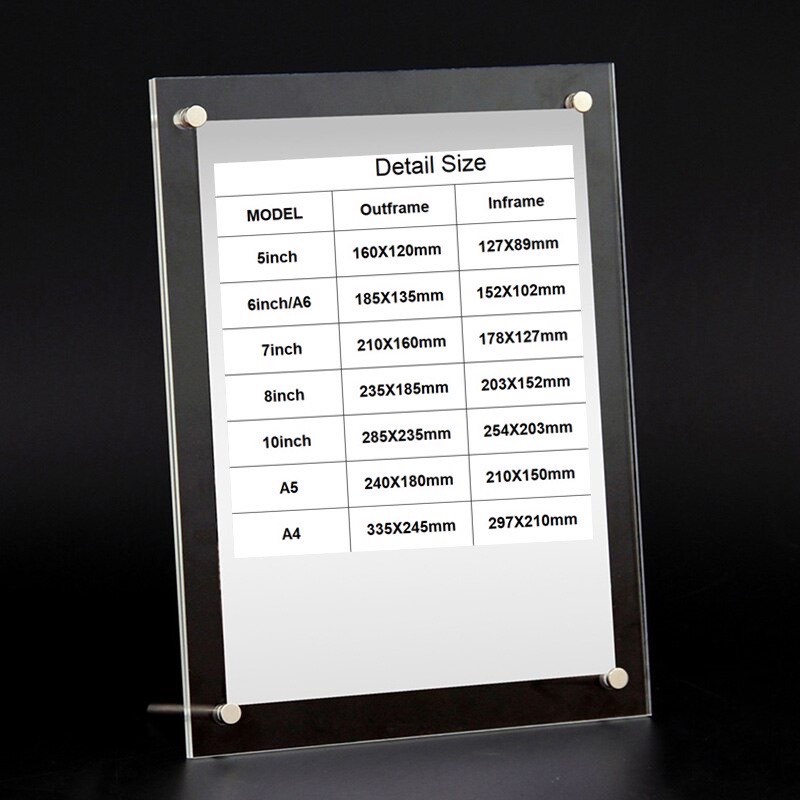 Khung ảnh mica để bàn A4 A5 A6 A7 B4 B5 B6 , micasaigon | Shopee Việt Nam