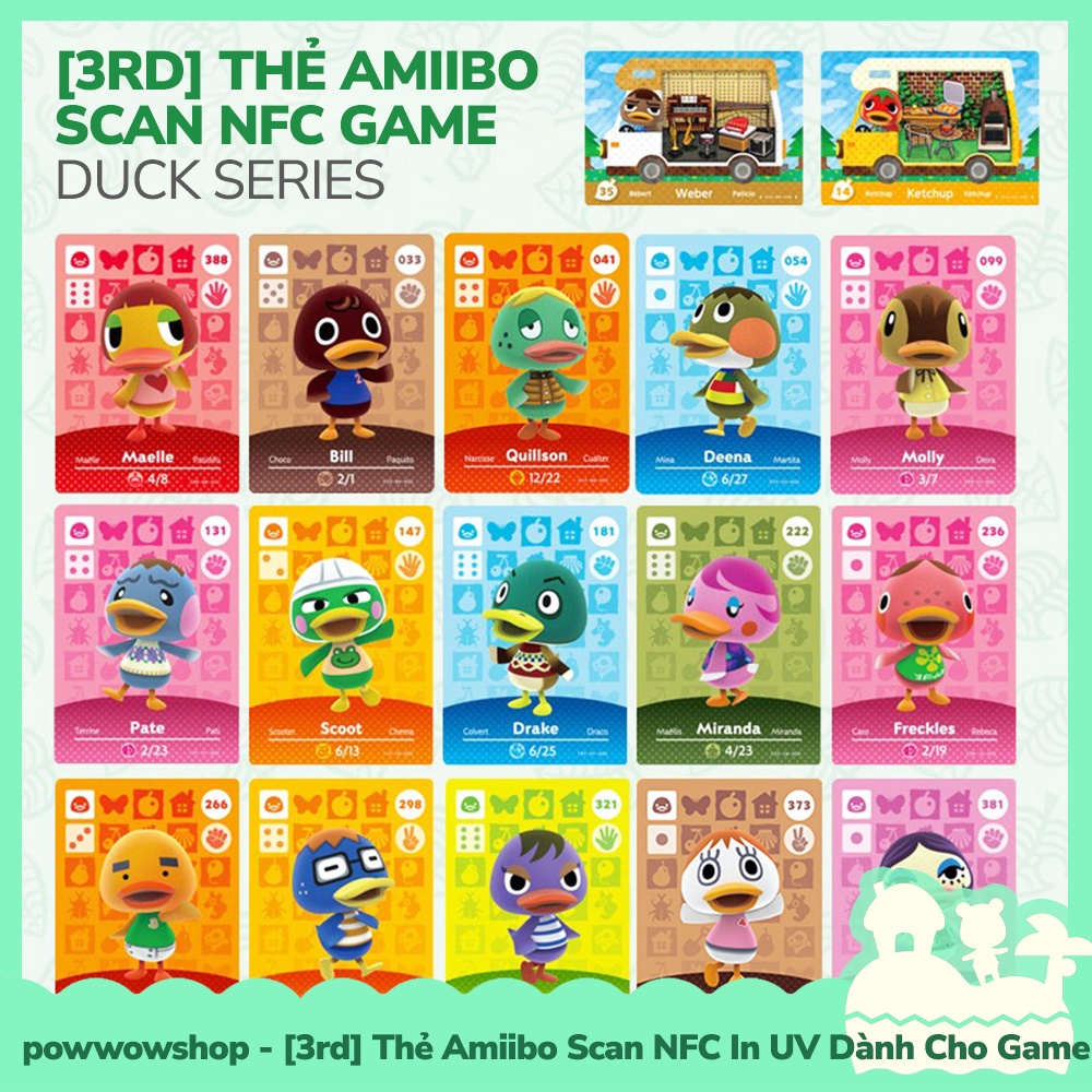 [sẵn Vn Hỏa Tốc] 3rd Thẻ Amiibo Scan Nfc Duck Series Dành Cho Game