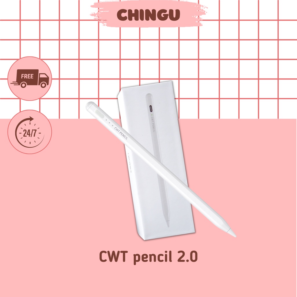 [Bảo hành 12 tháng]Bút cảm ứng CWT Pencil chính 2.0 hãng hỗ trợ máy tính bảng IPAD 2018 trở đi ...