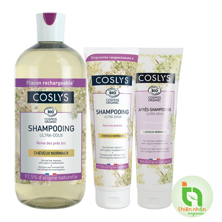 Dầu gội và dầu xả cho tóc thường hữu cơ Coslys 250ml & 500ml normal hair shampoo hair ...