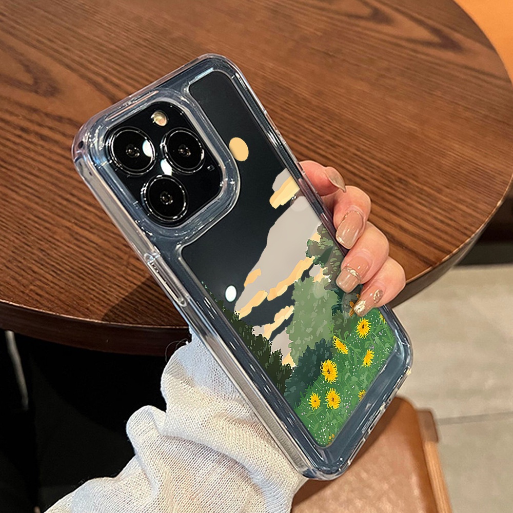 Ốp lưng iphone Cảnh Hoàng Hôn Trong Suốt Chống Sốc lưng cứng Cho IPhone 14 12 13 11 Pro Max 6 6S ...