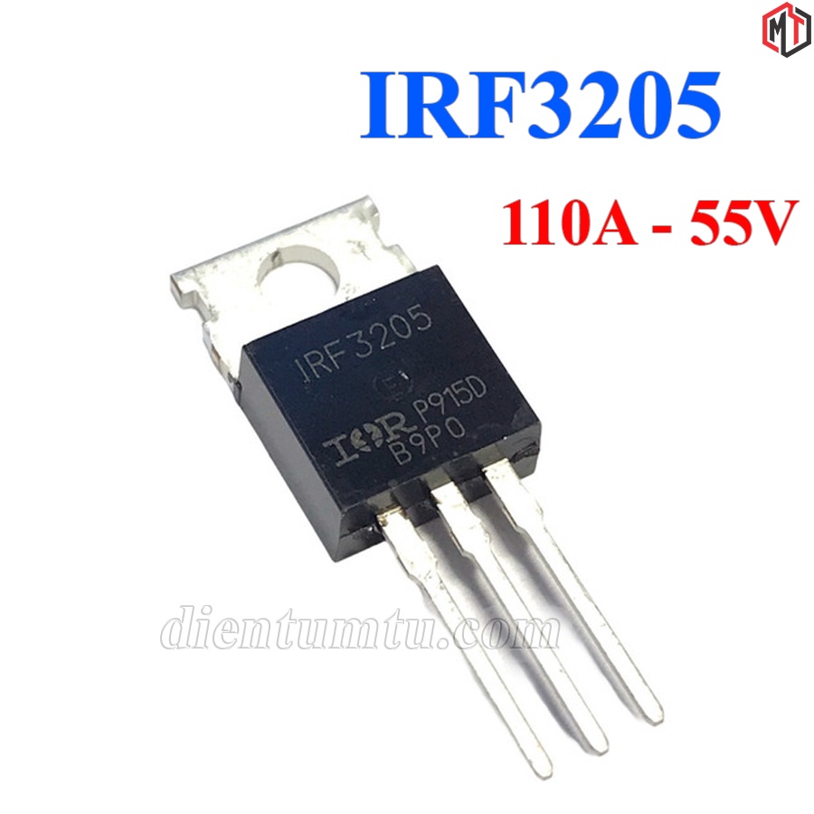 MOSFET IRF3205 3205 kênh N TO-220 110A 55V - Lưng đồng dày | Shopee ...