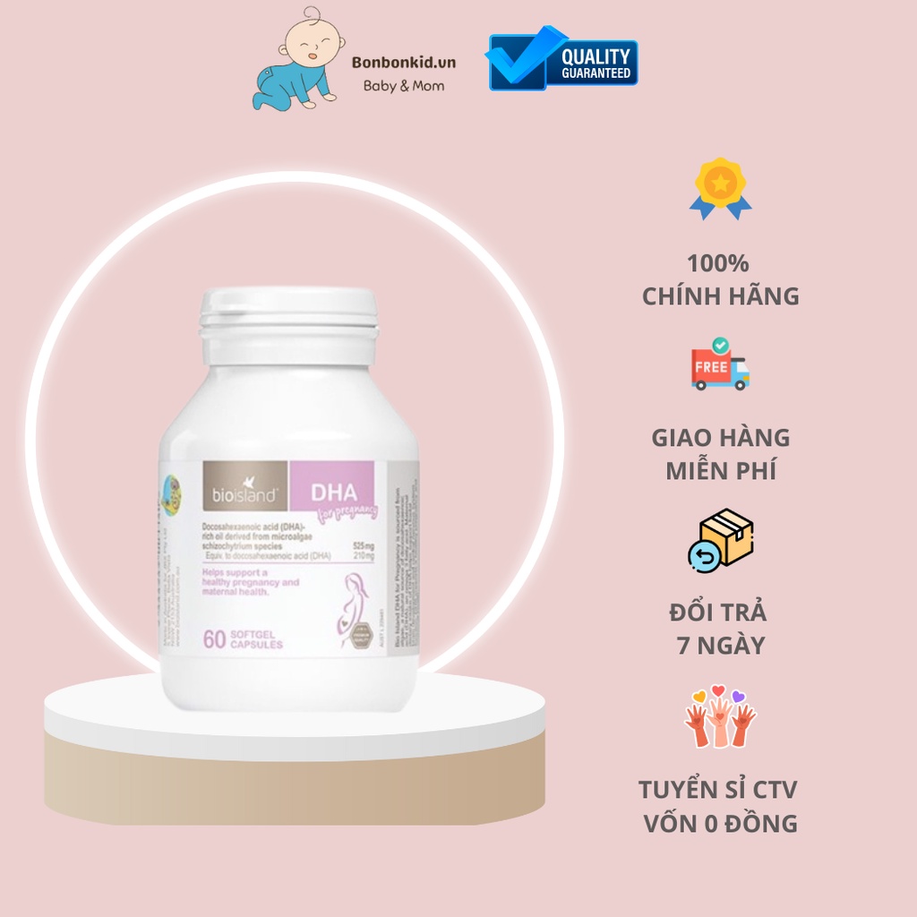 Viên uống bổ sung DHA Cho Bà Bầu, Bio island- 60 Viên | Shopee Việt Nam