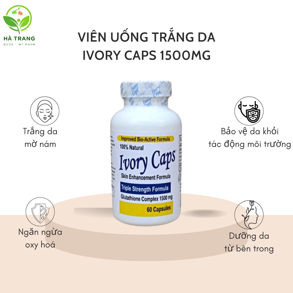 Viên Uống Trắng Da Ivory Caps Bổ Sung Glutathione, Giảm Nám Tàn Nhang ...
