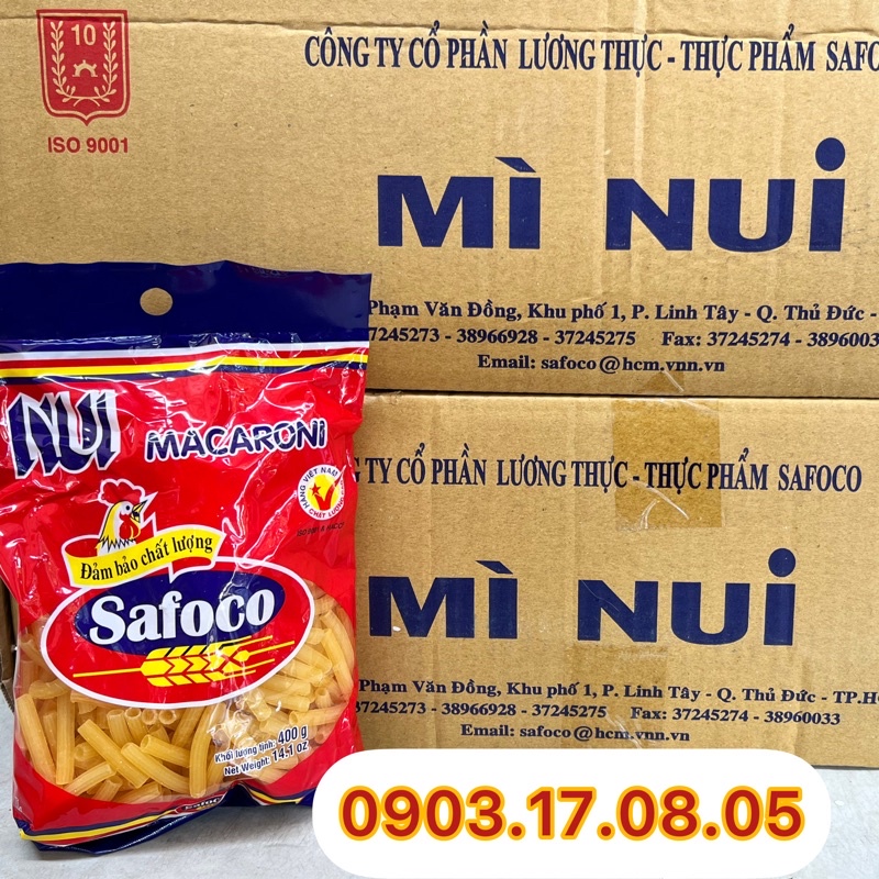 [Gói 400gr]Nui ống lớn Safoco (Thùng liên hệ) | Shopee Việt Nam