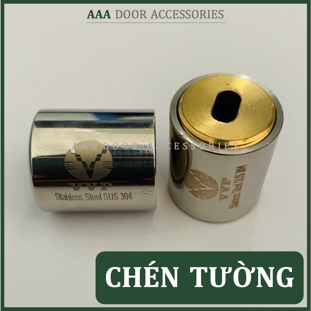 Chén tường giữ đầu ống inox phi 19 VVP Trắng bóng - Định vị (chống rung ...