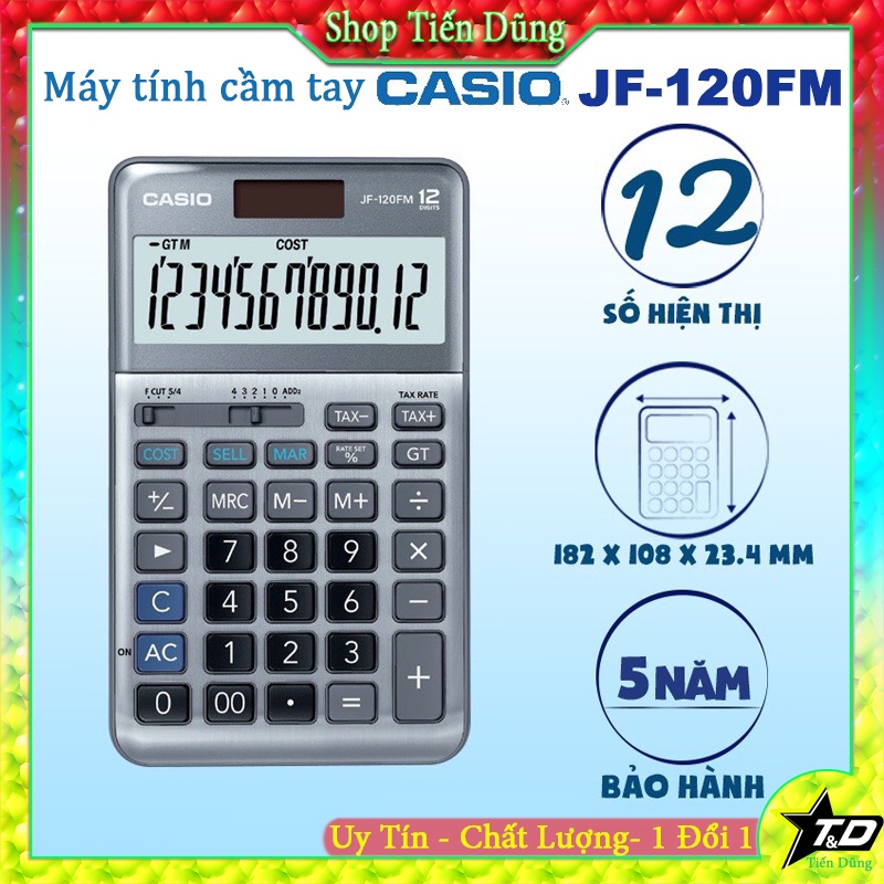 Máy tính Casio JF-120FM hàng chất lượng sự lựa chọn hoàn hảo bảo hành 7 năm | Shopee Việt Nam