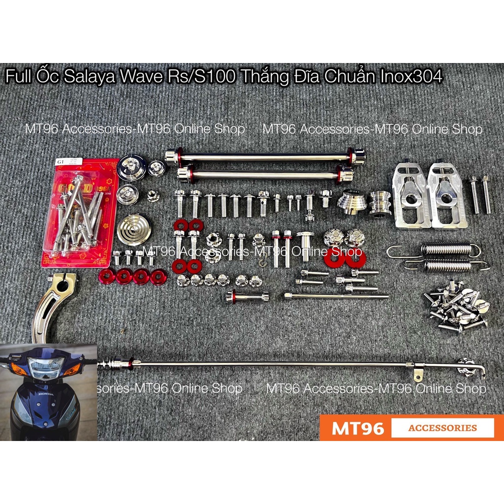 Full Ốc Salaya Inox Cho Wave Rs, Wave S100, Wave A100 2004-2016 Chuẩn ...