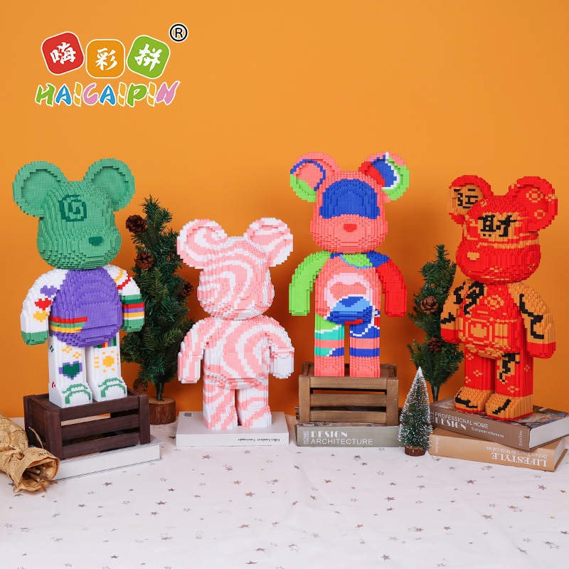 Xếp hình bearbrick cỡ lớn jinx ô chữ bồi bàn size to 55cm gaipin đồ ...