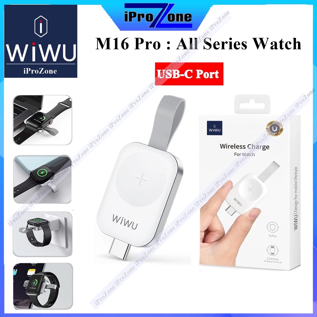 Đế sạc nhanh USB-C cho đồng hồ thông minh Ultra Watch Chính hãng WIWU M16 Pro Sử dụng cho Watch ...