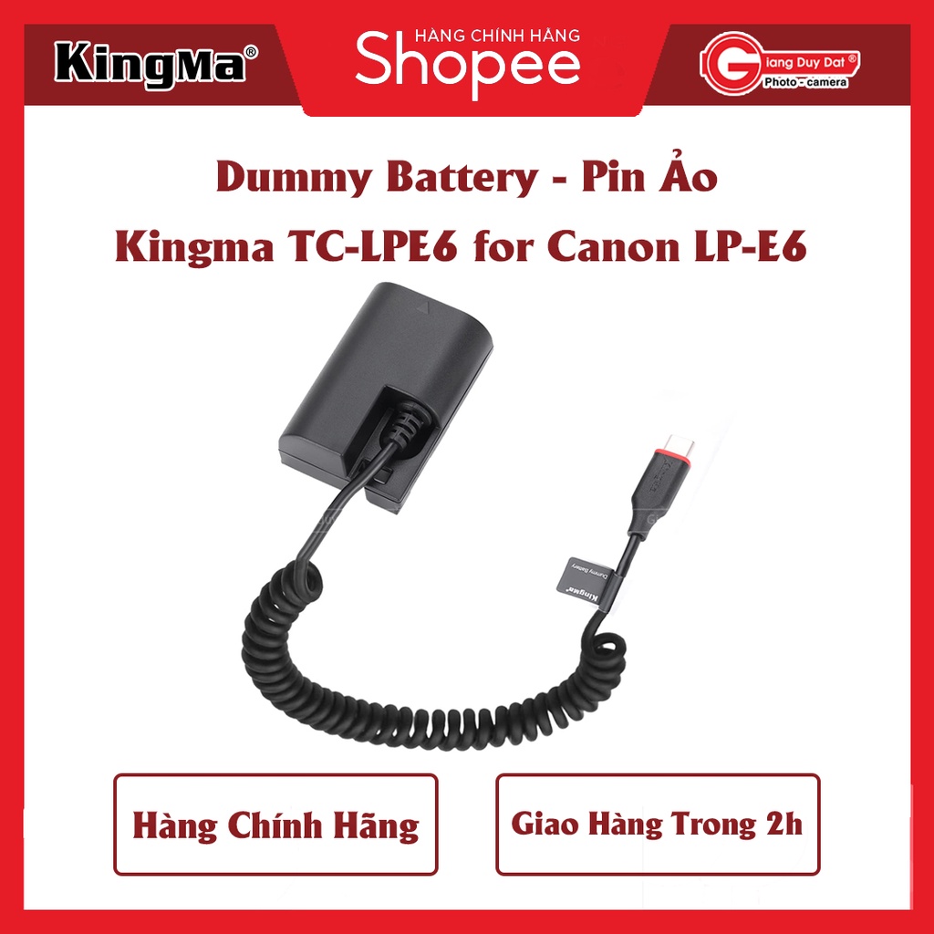 Bộ Pin Ảo Kingma TC-LPE6 for Canon LP-E6 Nguồn Type C | Shopee Việt Nam