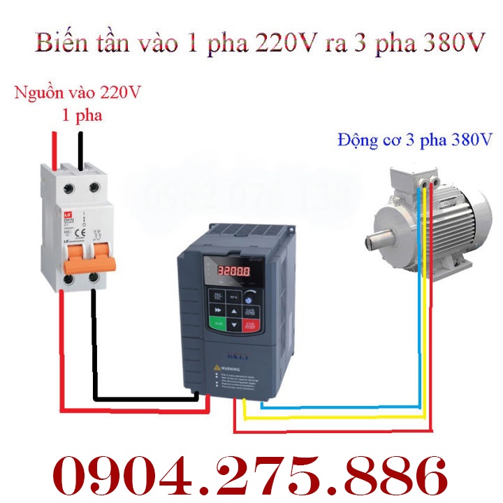 Biến tần vào 1 pha 220V ra 3 pha 380V KCLY KOC600 (11kW-15kW) | Shopee Việt Nam