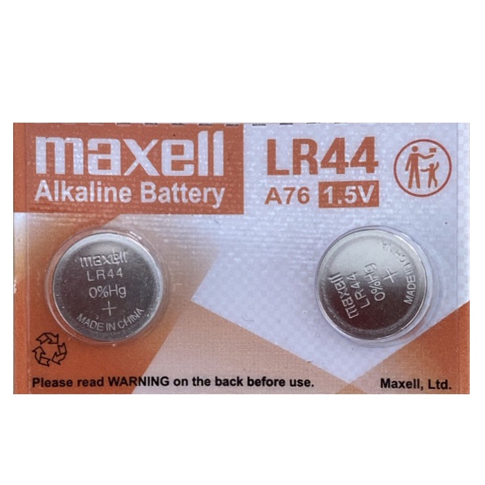 Pin LR44 A76 Pin cúc áo 1.5v Alkaline Maxell LR44 A76 made in Japan ...
