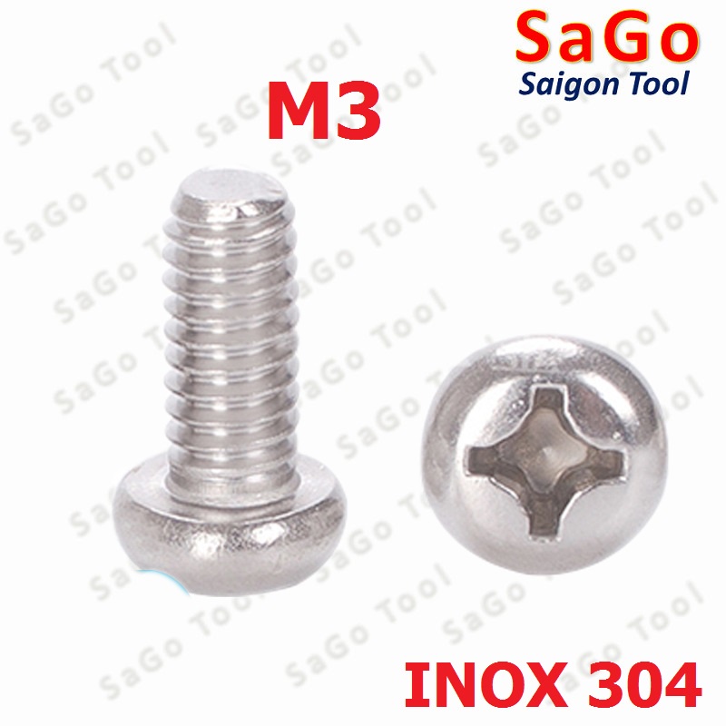 Ốc Vít inox 304 pake đầu tròn size 3ly 4ly 5ly , ốc pake M3 M4 M5 | Shopee Việt Nam