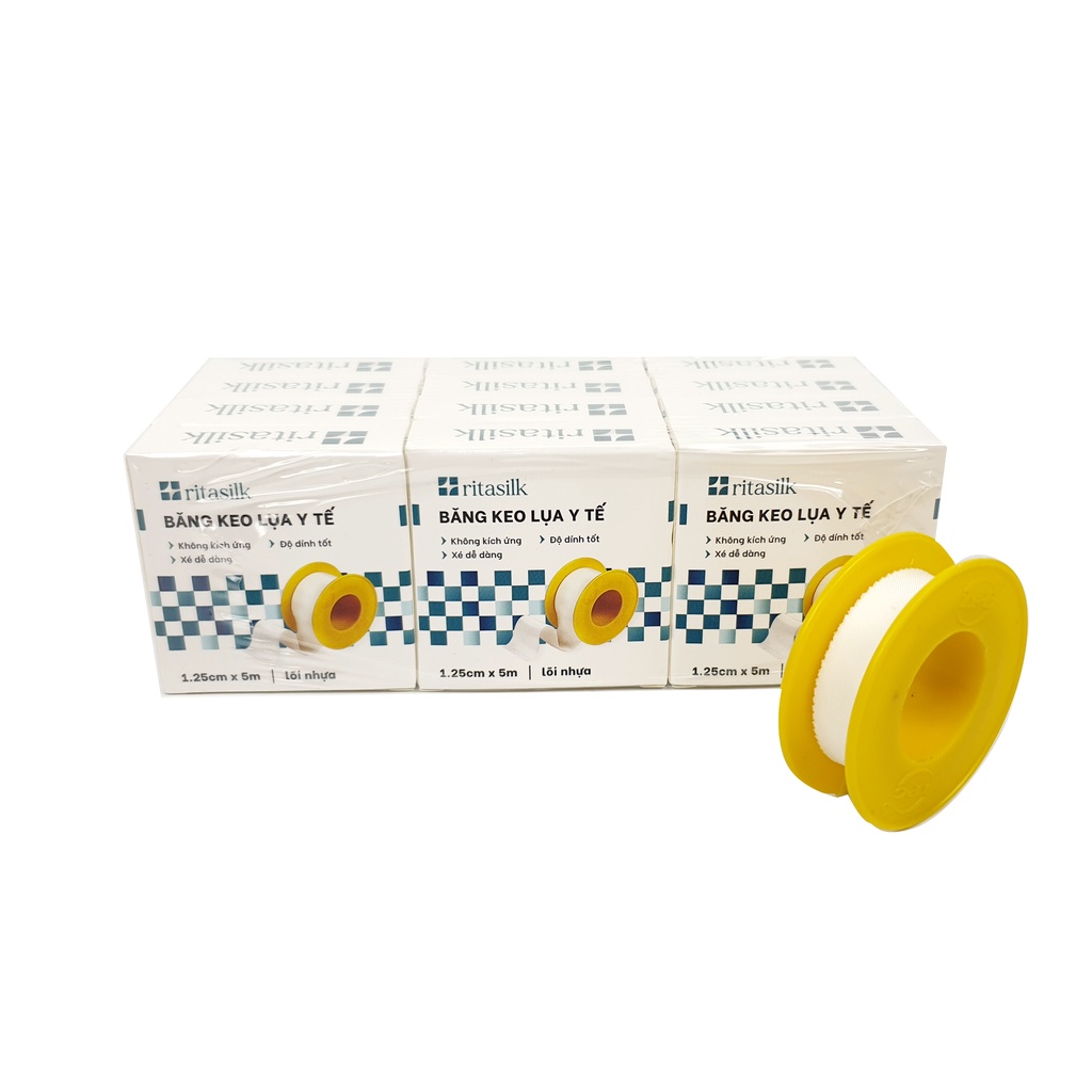 Băng keo lụa y tế cao cấp RITASILK 1.25cm, 2.5cm x 5m (Lốc/ 12C) | Shopee Việt Nam