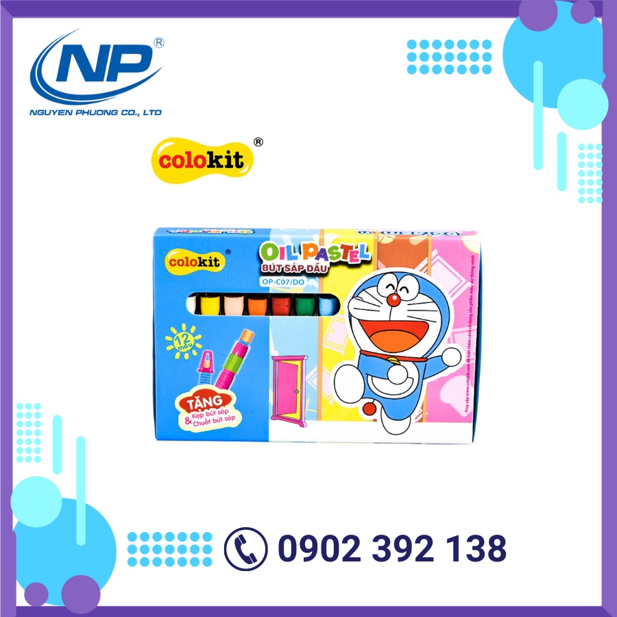 Sáp dầu 12 màu Colokit Doraemon OP-C07/DO | Shopee Việt Nam