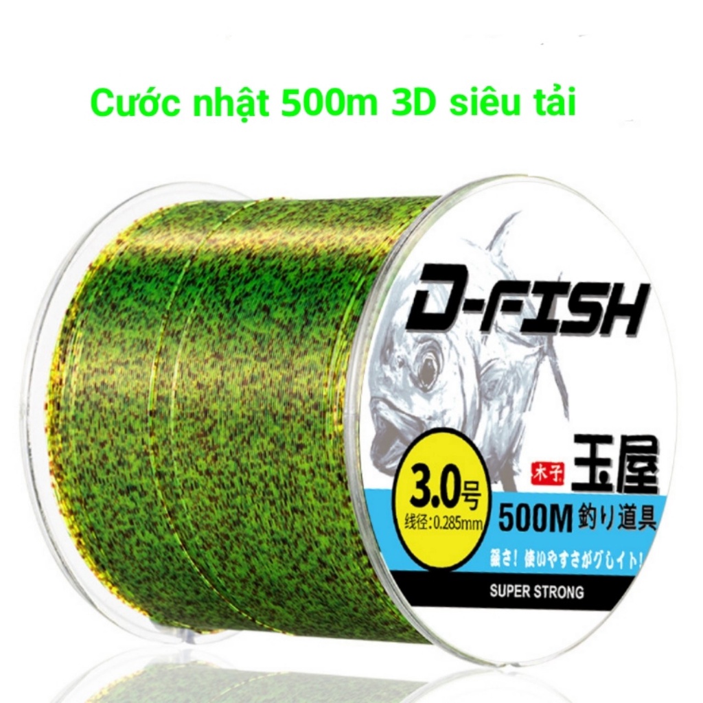 cước câu cá cước nhật DFISH 500m 3D siêu tải | Shopee Việt Nam