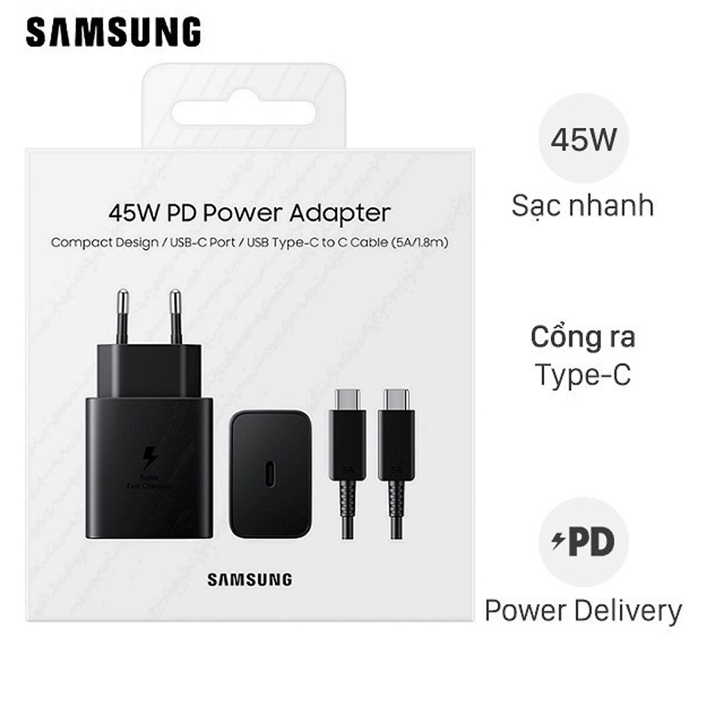 Chính hãng - Bộ sạc Siêu nhanh 45w Samsung S22 / S23 Ultra | Shopee Việt Nam