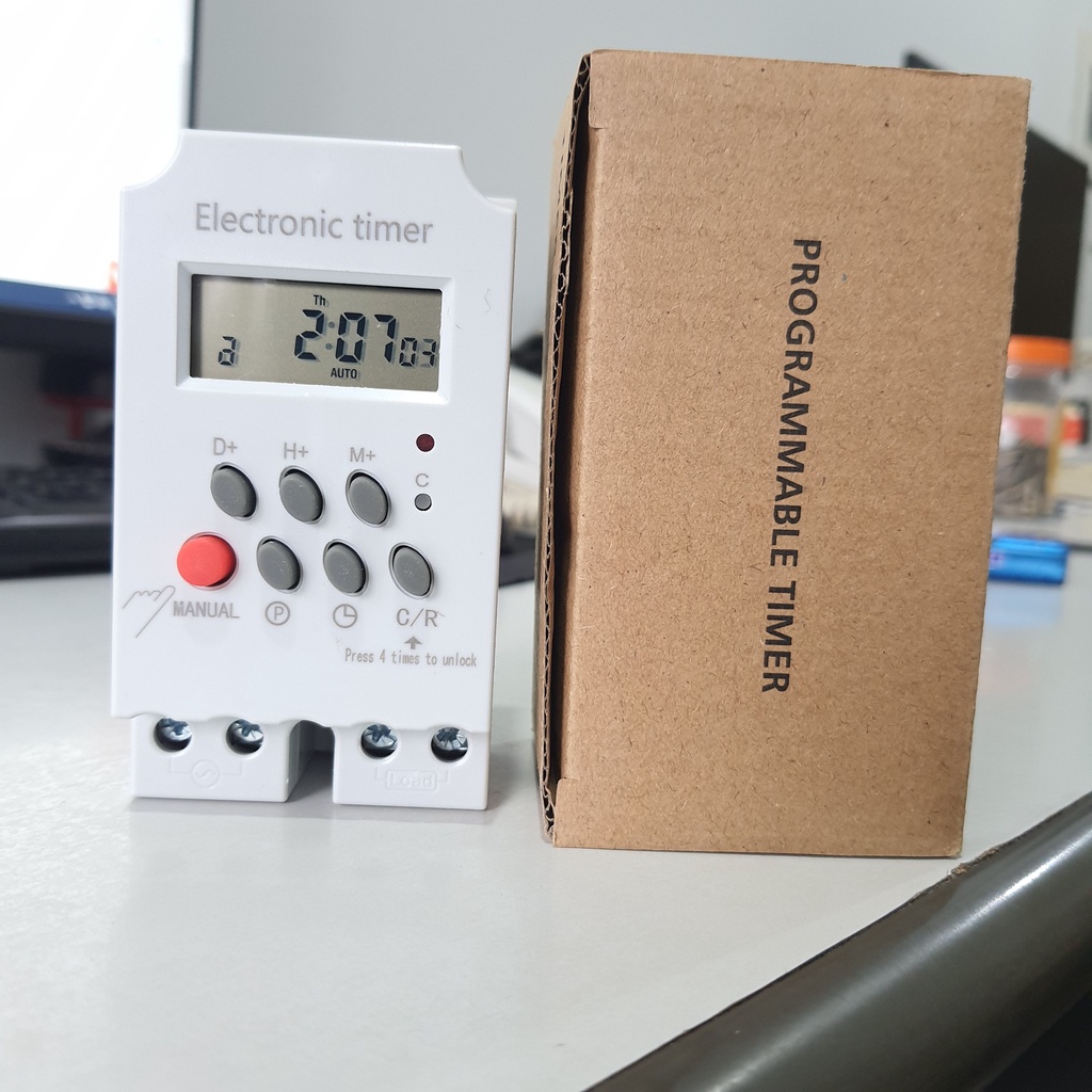 Timer hẹn giờ bật tắt máy bơm nước 16 lần trong 1 ngày KG316t-ii 25A ...