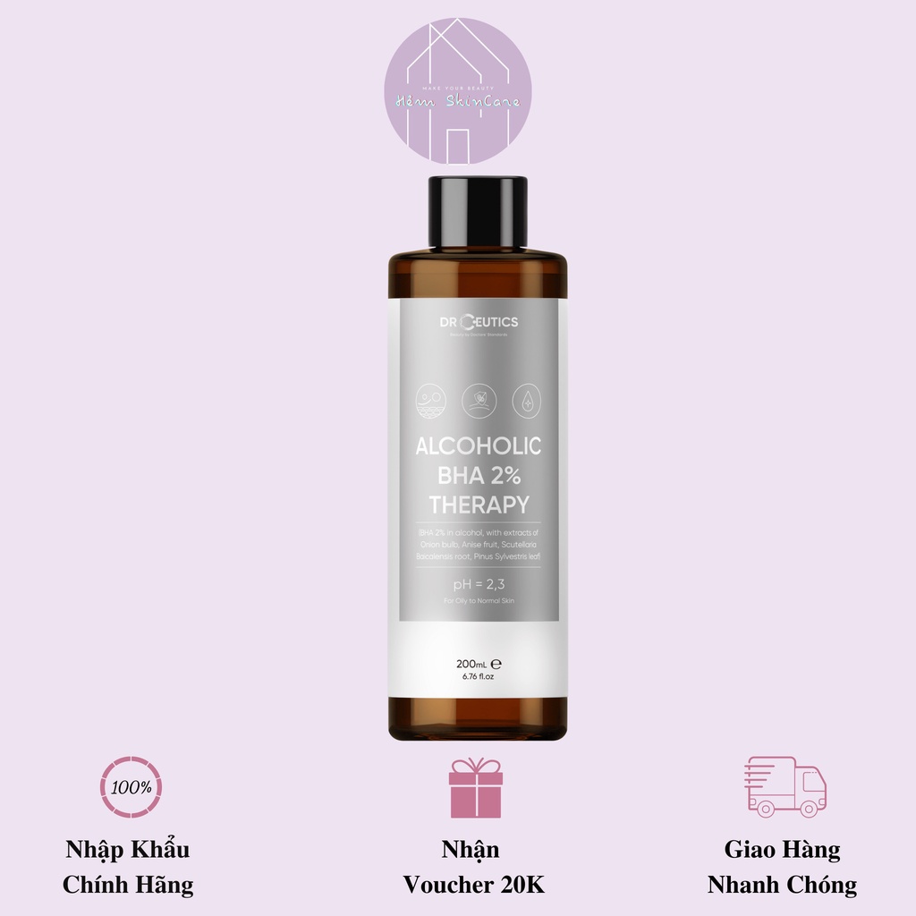 TONER DÀNH CHO DA DẦU ALCOHOLIC BHA 2% THERAPY DR CEUTICS (200ML) | Shopee Việt Nam